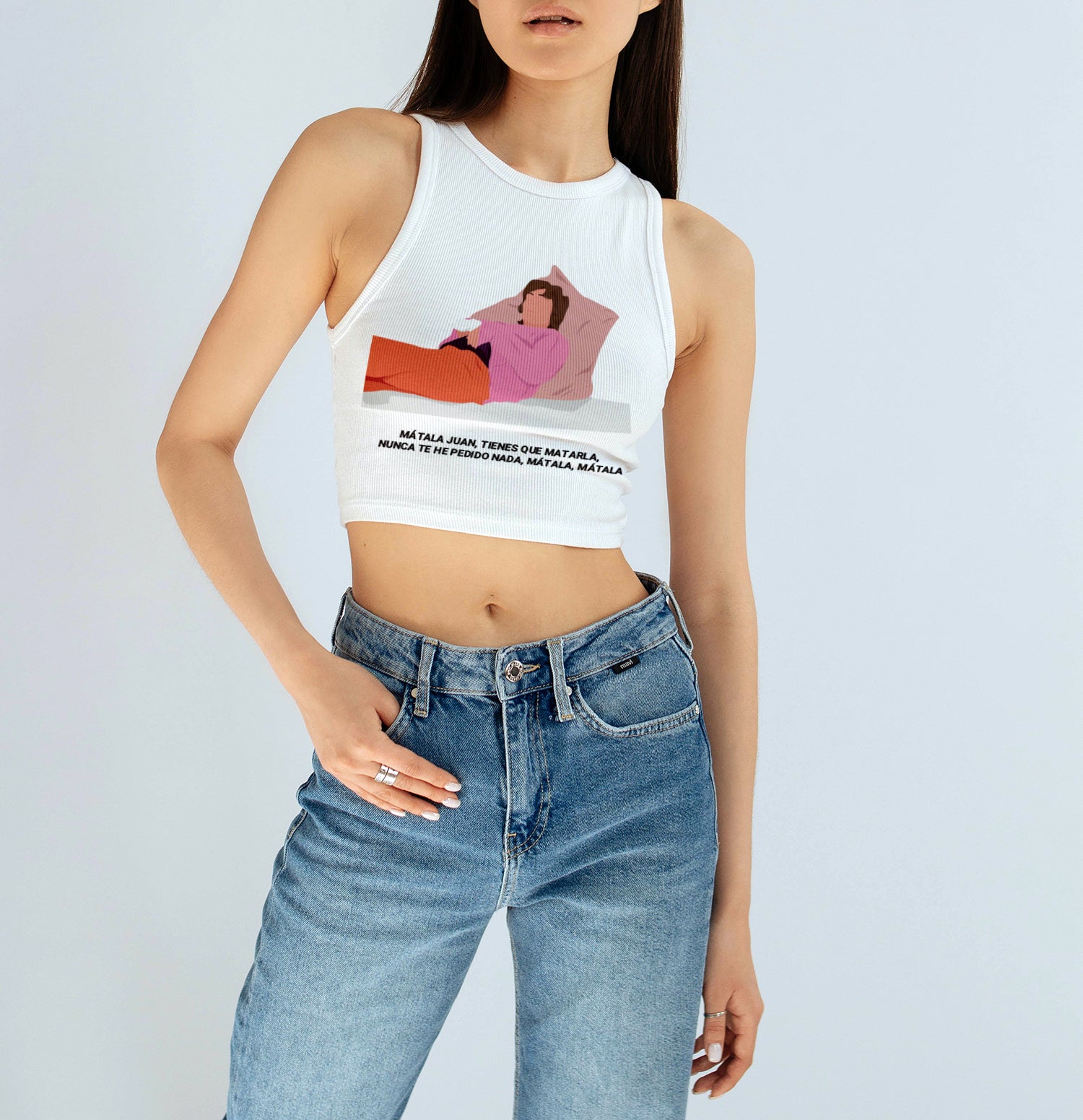 Top sin mangas "Mátala, Juan"